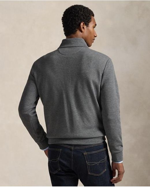 Polo Ralph Lauren Double-Knit Mockneck Pullover in Grey for Men | Lyst UK