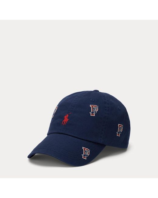 Ralph Lauren P-wing Twill Ball Cap in Blue for Men | Lyst