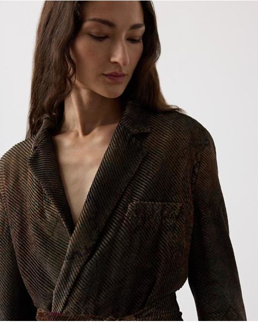 Ralph Lauren Lilianna Paisley Velvet Devoré Jacket in Black | Lyst UK