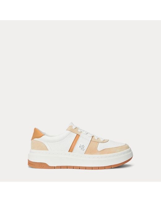 Ralph Lauren Ralph Lauren Harlie Color-Blocked Leather Sneaker in ...