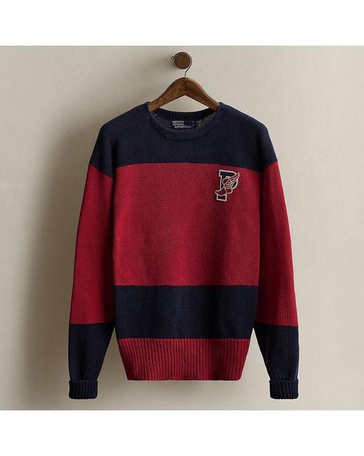 Ralph Lauren 1992 Stadium P-Wing Sweater in Red for Men | Lyst