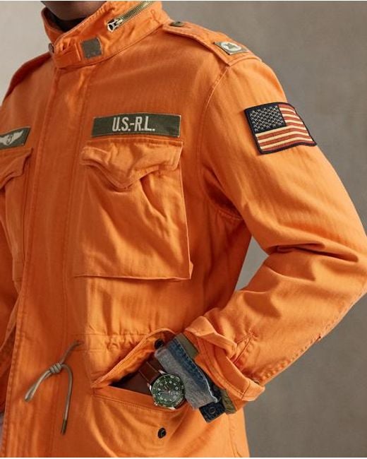 Polo Ralph Lauren The Iconic Field Jacket in Orange for Men | Lyst UK
