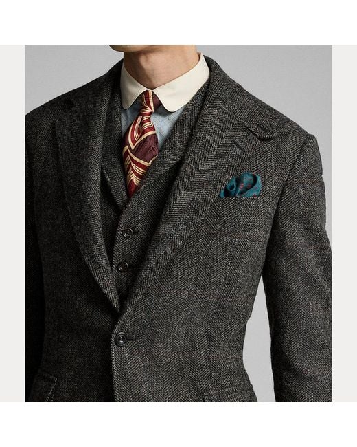 Ralph Lauren Ralph Lauren Wool Herringbone Suit Jacket in Gray for Men | Lyst