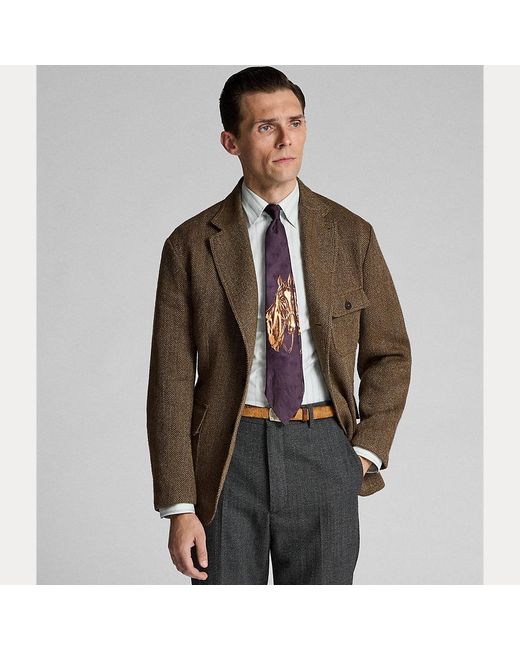 Ralph Lauren Ralph Lauren Unconstructed Linen-blend Sport Coat in Brown for Men | Lyst