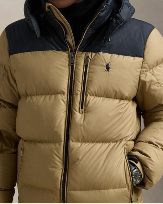 Polo Ralph Lauren The Gorham Colour-Blocked Down Jacket in Green for ...
