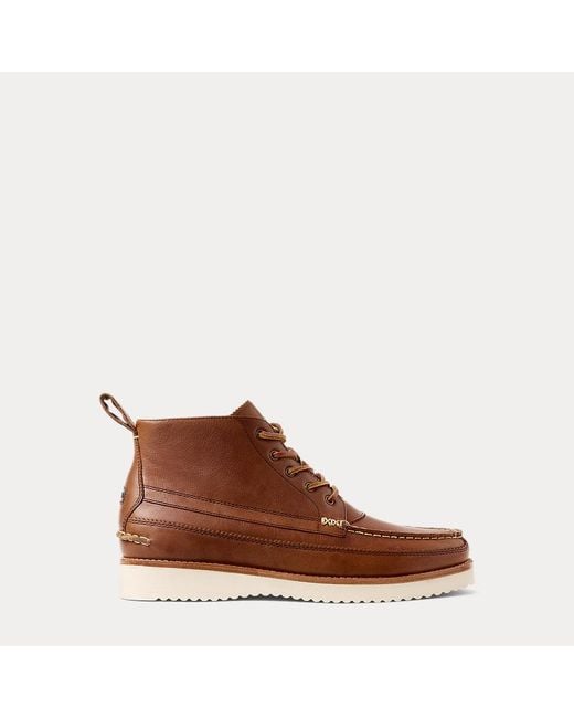 Ralph Lauren Ranger Leather Workboot in Brown for Men | Lyst