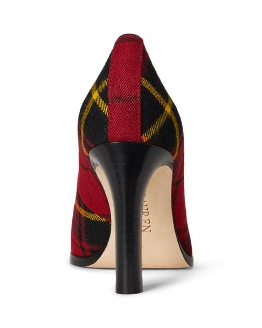 Ralph Lauren Corah Embroidered-Logo Plaid Pump | Lyst UK