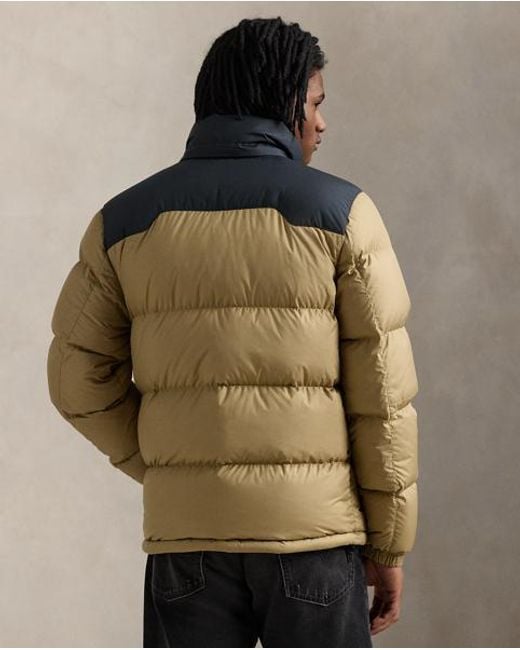 Polo Ralph Lauren The Gorham Colour-Blocked Down Jacket in Green for ...