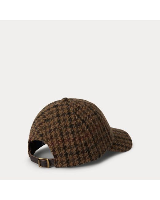 Polo Ralph Lauren Checked Wool Tweed Ball Cap in Brown for Men | Lyst UK