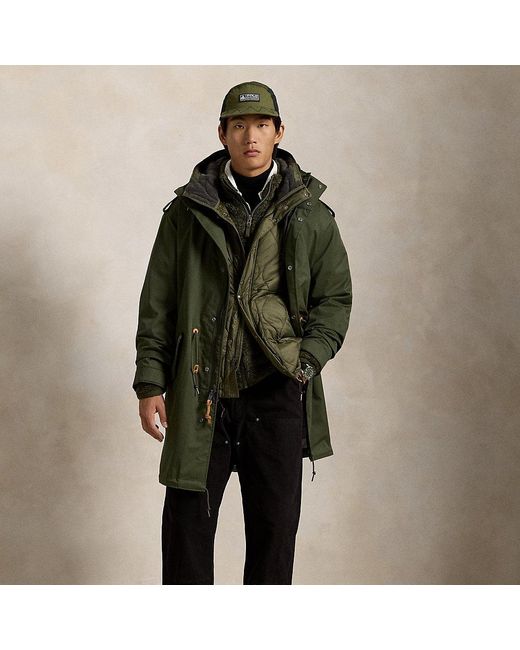 Polo Ralph Lauren 3-In-1 Twill Marsh Coat in Green for Men | Lyst
