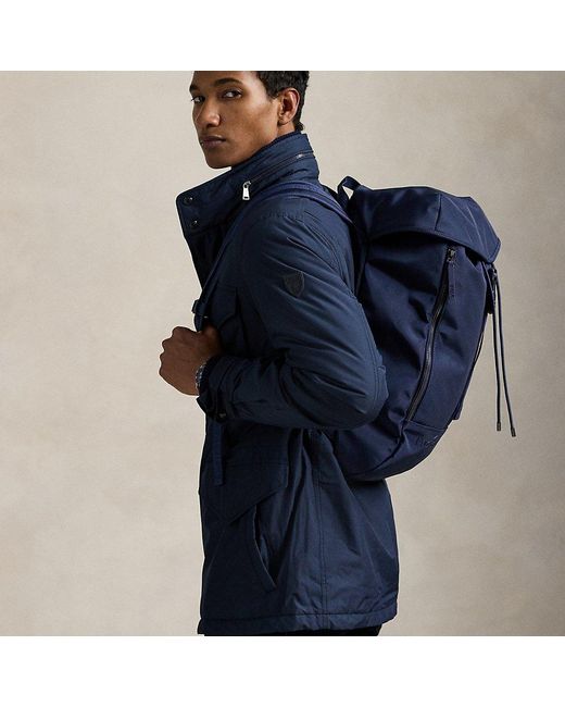 Polo Ralph Lauren Tonal Logo Backpack in Blue for Men | Lyst UK
