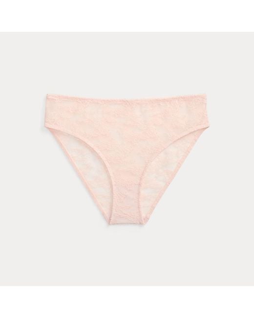 Ralph Lauren Lace Bikini Brief in Natural | Lyst UK