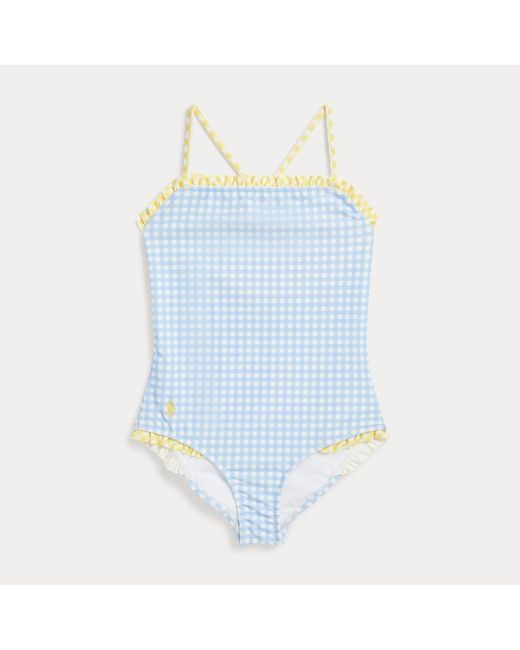 Polo Ralph Lauren Ralph Lauren Girl's Gingham Ruffled One-Piece ...