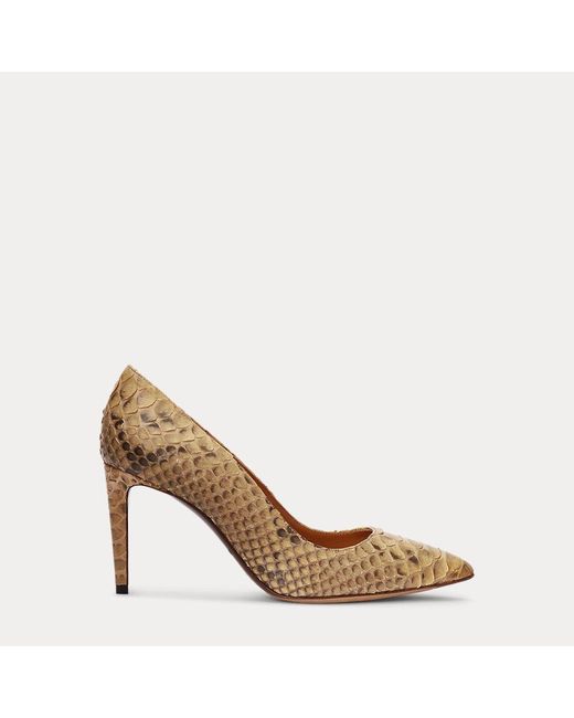 Ralph Lauren Ralph Lauren Armissa Python Pump in Metallic | Lyst