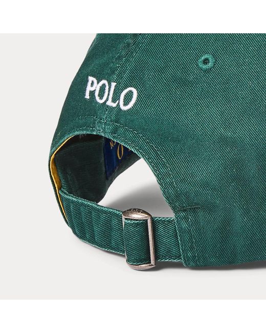 Ralph Lauren Logo-embroidered Twill Ball Cap in Green for Men | Lyst