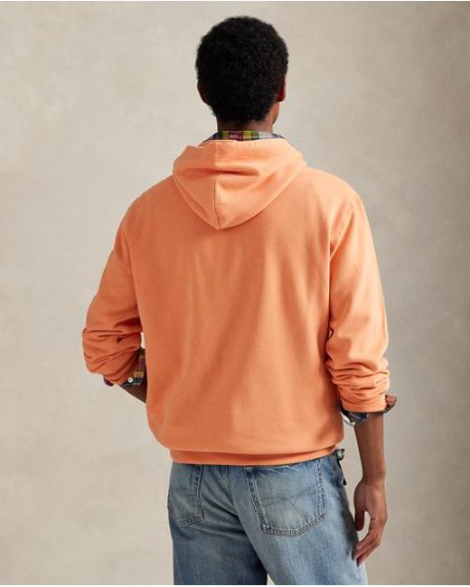 Polo Ralph Lauren The Rl Fleece Hoodie in Orange for Men | Lyst UK