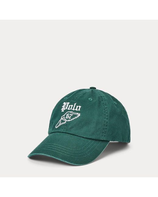 Ralph Lauren Logo-embroidered Twill Ball Cap in Green for Men | Lyst