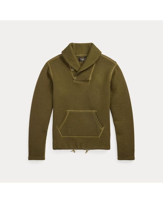 RRL Quilted Double-Knit Sweatshirt in Green for Men | Lyst UK