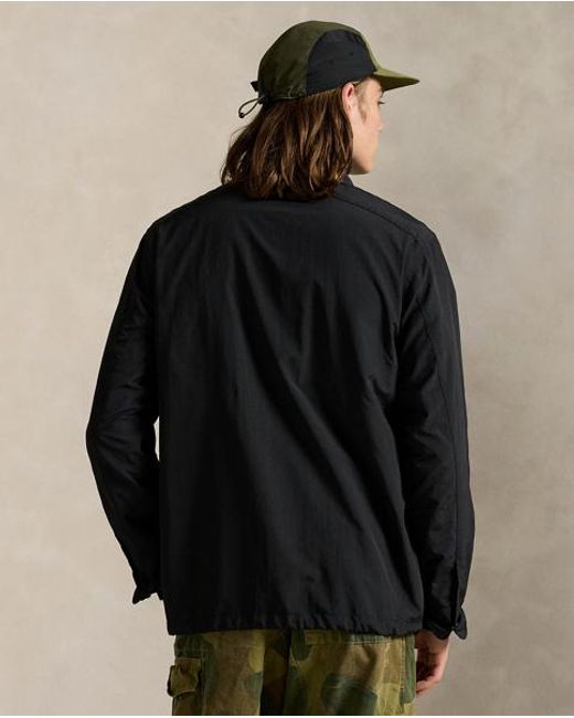 Polo Ralph Lauren Lightweight Utility Overshirt in Black for Men | Lyst UK