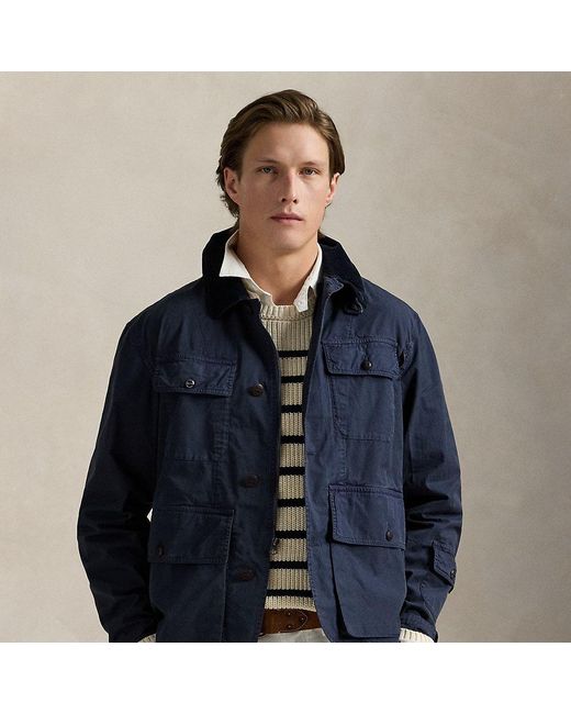 Ralph Lauren Twill Wading Jacket in Blue for Men | Lyst