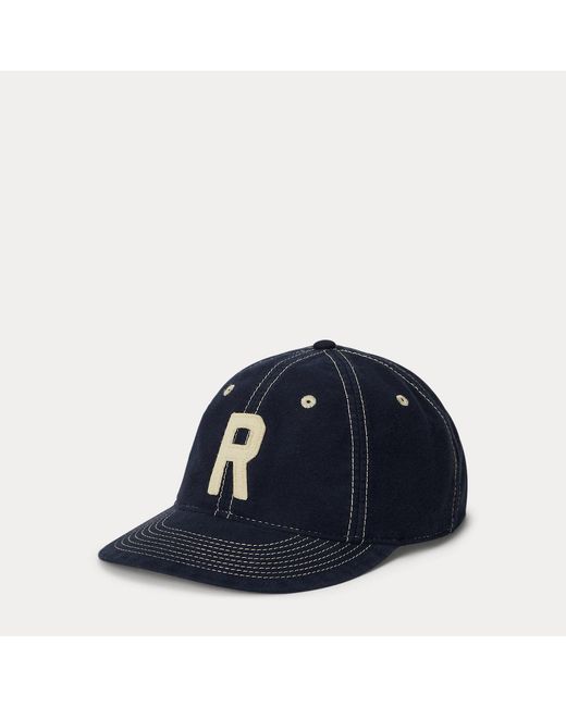 Ralph Lauren Brushed Chamois Ball Cap in Blue for Men | Lyst
