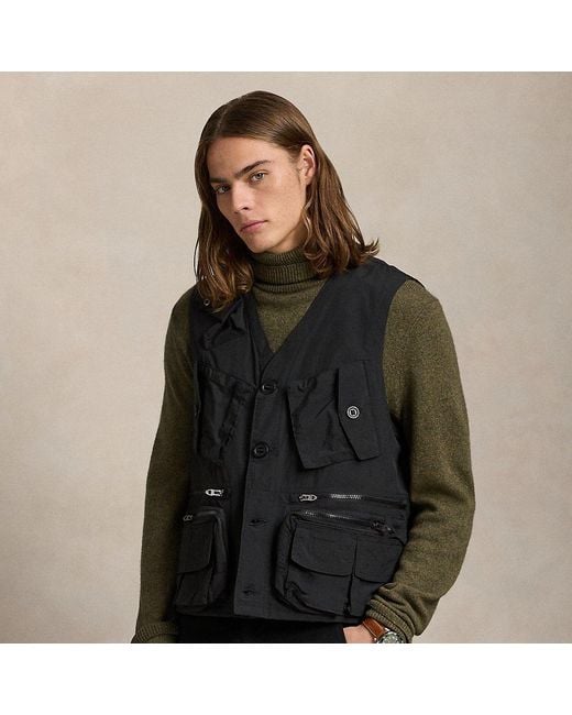 Polo Ralph Lauren Utility Gilet in Black for Men | Lyst