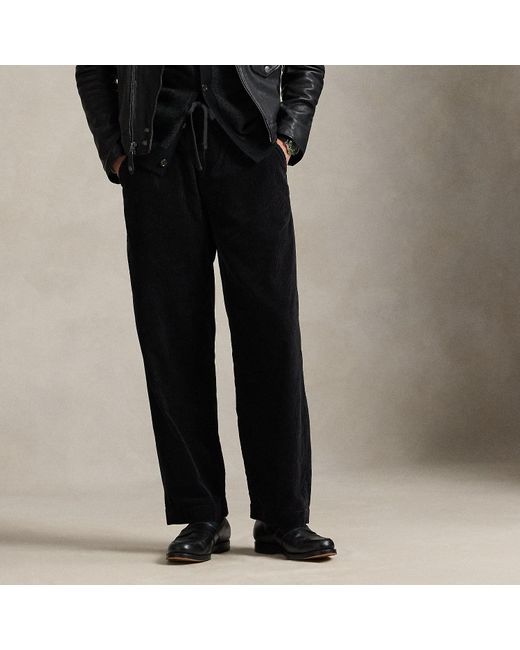 Ralph Lauren Polo Prepster Corduroy Easy Trouser in Black for Men | Lyst