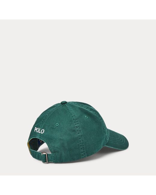 Ralph Lauren Logo-embroidered Twill Ball Cap in Green for Men | Lyst