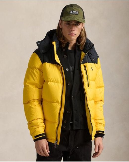 Polo Ralph Lauren The Gorham Colour-Blocked Down Jacket in Yellow for ...