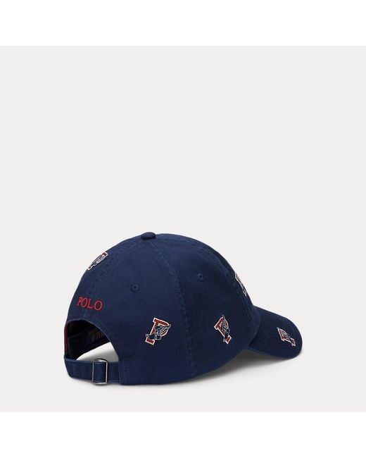 Ralph Lauren P-wing Twill Ball Cap in Blue for Men | Lyst