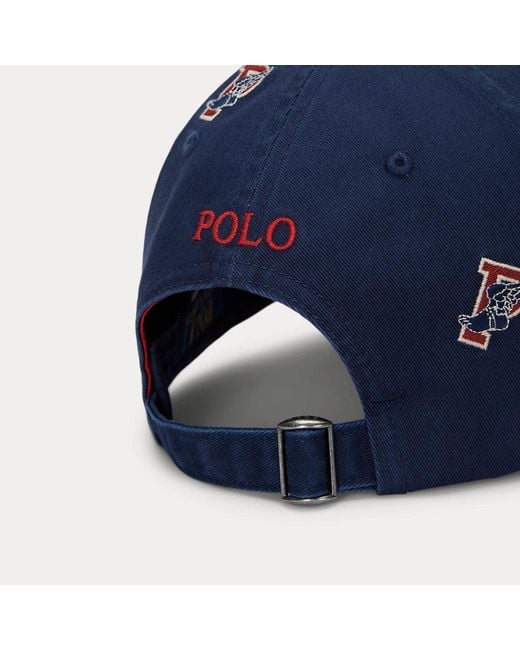 Ralph Lauren P-wing Twill Ball Cap in Blue for Men | Lyst