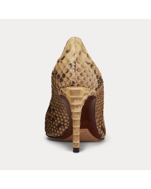 Ralph Lauren Ralph Lauren Armissa Python Pump in Metallic | Lyst