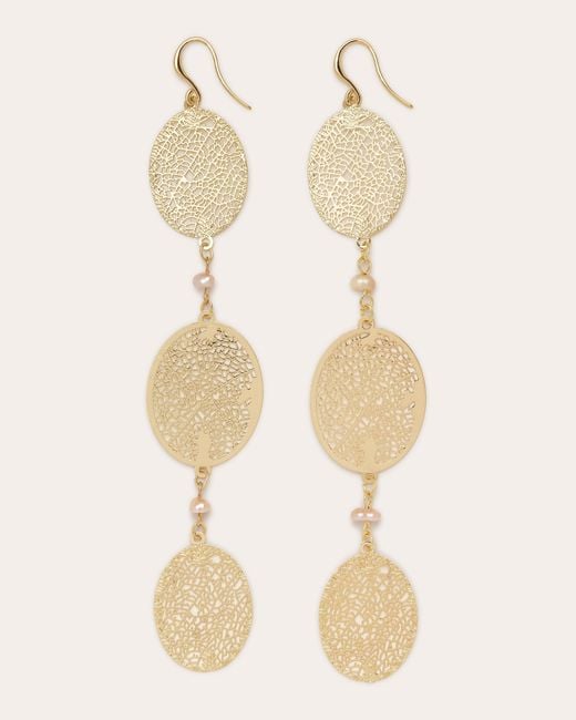 Ramy Brook Rio Leaf Earrings in Natural | Lyst