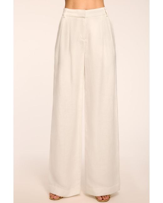 Ramy Brook Oscar Textured Linen Pant in Natural | Lyst