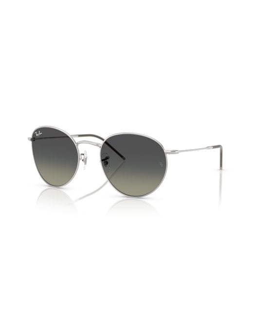 Ray-Ban Round Reverse Sunglasses Frame Grey Lenses in Black | Lyst UK