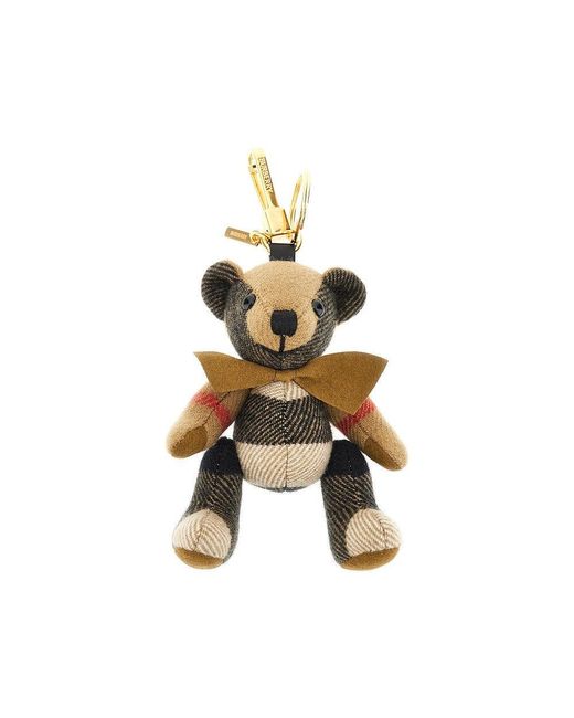 Burberry Key Ring Thomas Bear in Metallic | Lyst UK