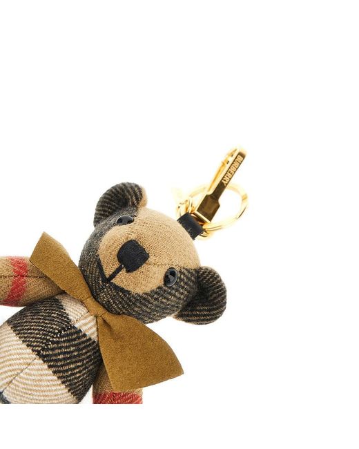 Burberry Key Ring Thomas Bear in Metallic | Lyst UK