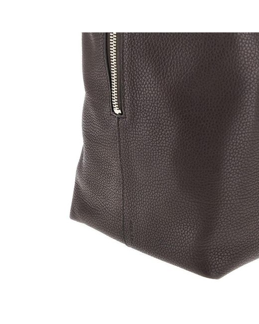 The Row 'Henri' Grained Leather Bag in Black | Lyst