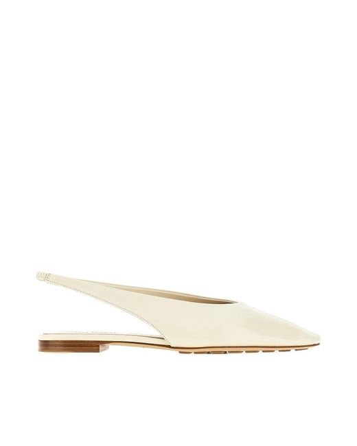 Bottega Veneta Leather 'Sofia' Slingback Ballet Flat in Natural | Lyst