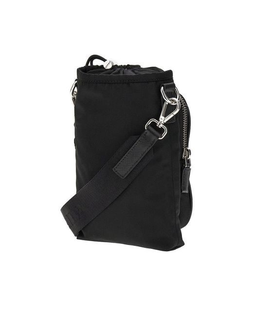 Prada Re-Nylon Phone Pouch in Black for Men | Lyst