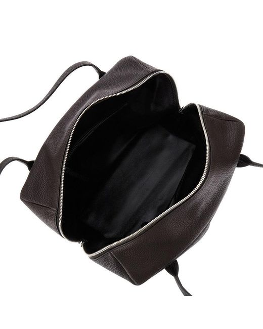 The Row 'Henri' Grained Leather Bag in Black | Lyst