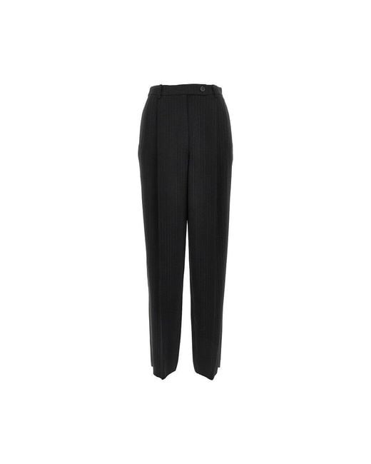 Emporio Armani Cady Pants With Darts in Black | Lyst UK