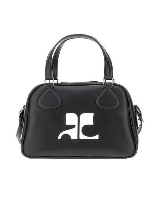 Courreges 'Reedition' Leather Bag in Black | Lyst UK