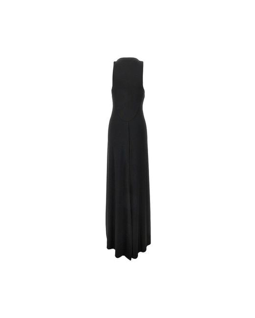 Victoria Beckham Jersey Dress With Splits in Black | Lyst UK