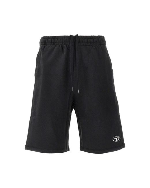 DIESEL 'P-Marshy-Od' French Terry Shorts in Black for Men | Lyst UK
