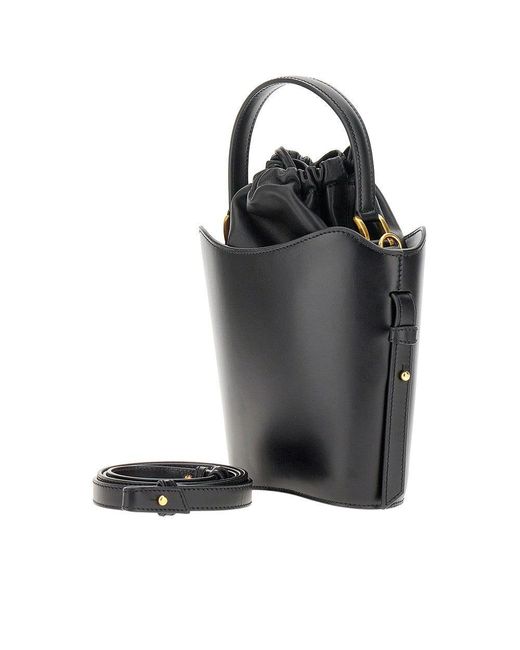 Ami Paris Mini 'Paris Paris' Bucket Bag in Black | Lyst UK