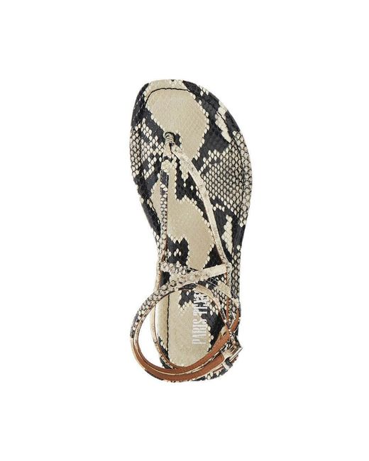 Paris Texas 'Hydra' Python-Print Leather Sandals in White | Lyst Paris Texas 'Hydra' Python-Print Leather Sandals in White | Lyst