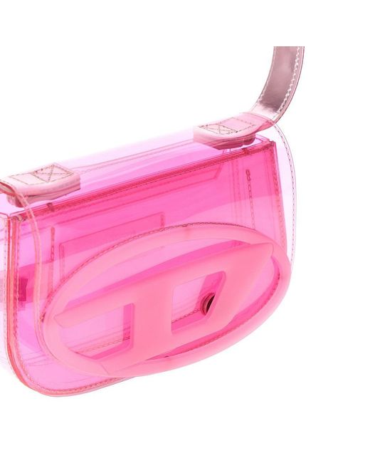 DIESEL '1Dr' Jelly Tpu Shoulder Bag in Pink | Lyst UK
