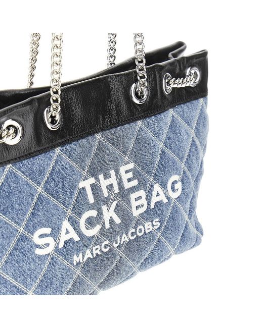Marc Jacobs Medium 'The Quilted Denim Chain Sack Bag' in Blue | Lyst