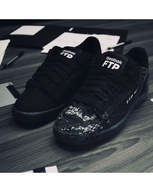 Reebok X Ftp Club C Bulc Cln Shoes in Black | Lyst